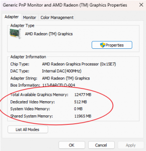 Total Available Graphics Memory vs. Dedicated Video Memory ...